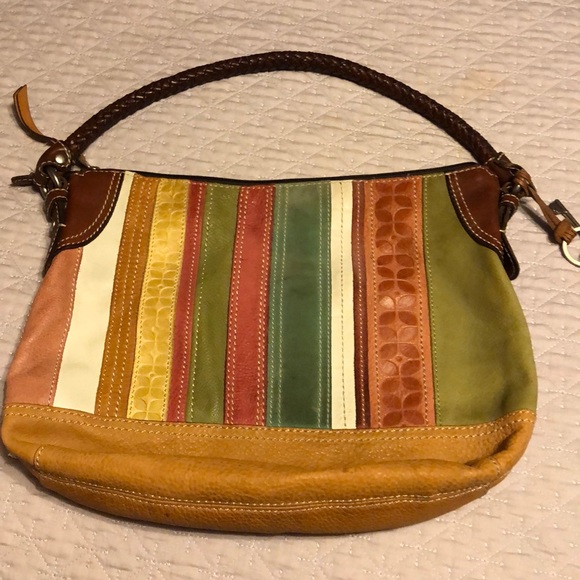 Fossil | Bags | Authentic Leather Fossil Patched Work Shoulder Bag ...